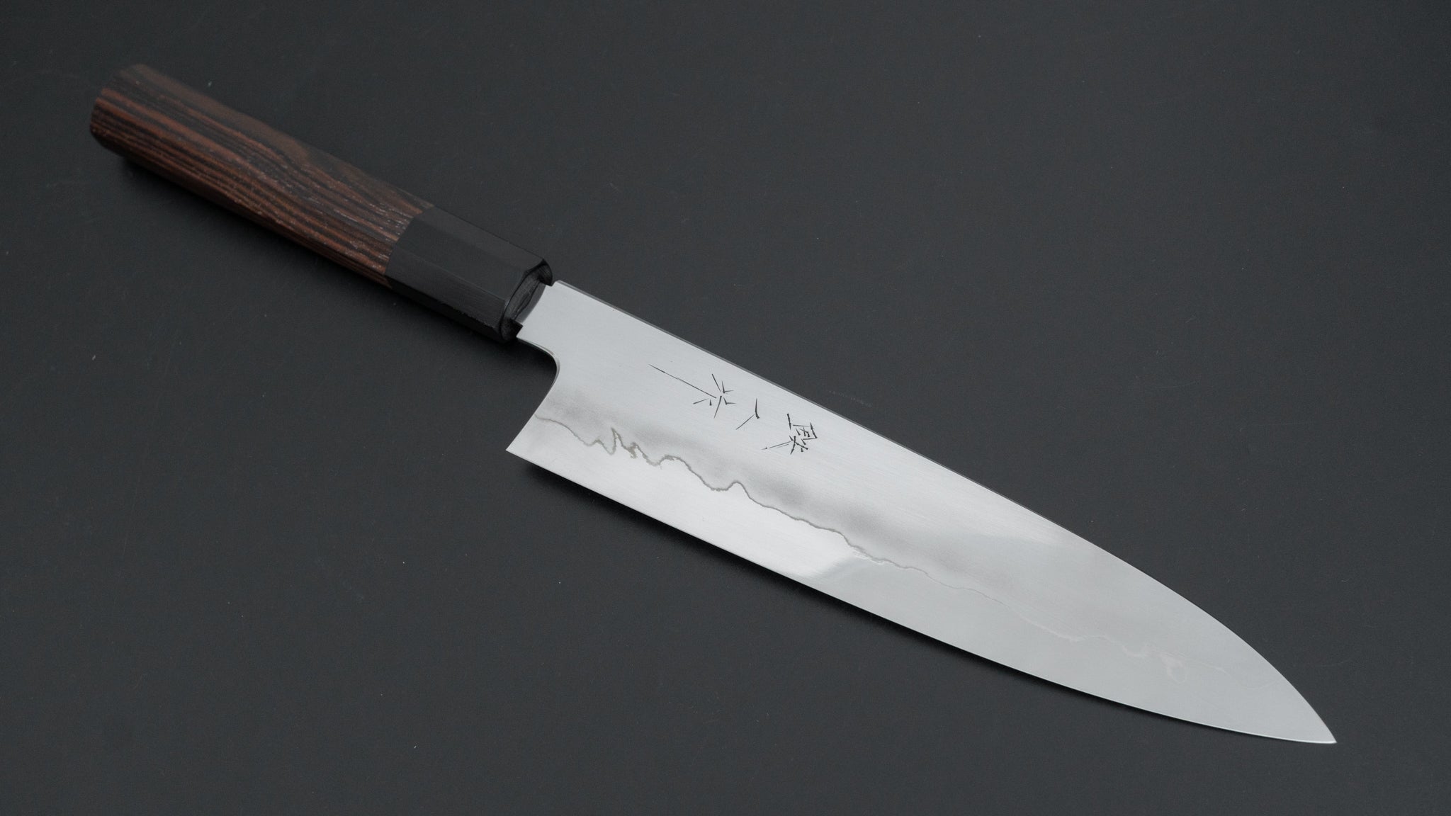 Tetsujin Silver #3 Ukiba Gyuto 210mm Taihei Makassar Ebony Handle ...