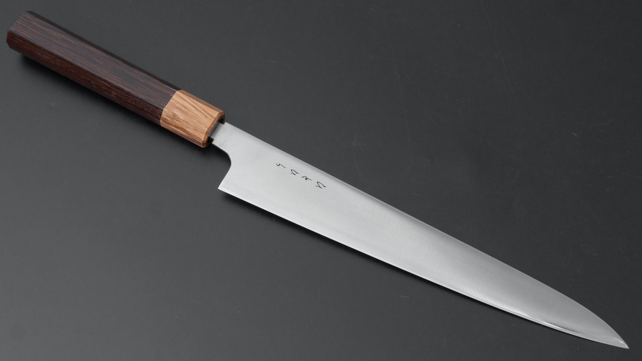 Hitohira KH Stainless Sujihiki 240mm Wenge Handle (Oak Ferrule ...