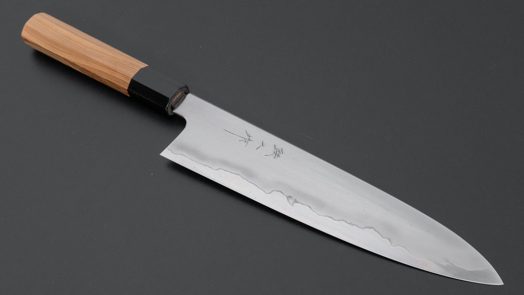 Tetsujin Silver #3 Ukiba Gyuto 240mm Yakusugi Cedar Handle | Karasu ...